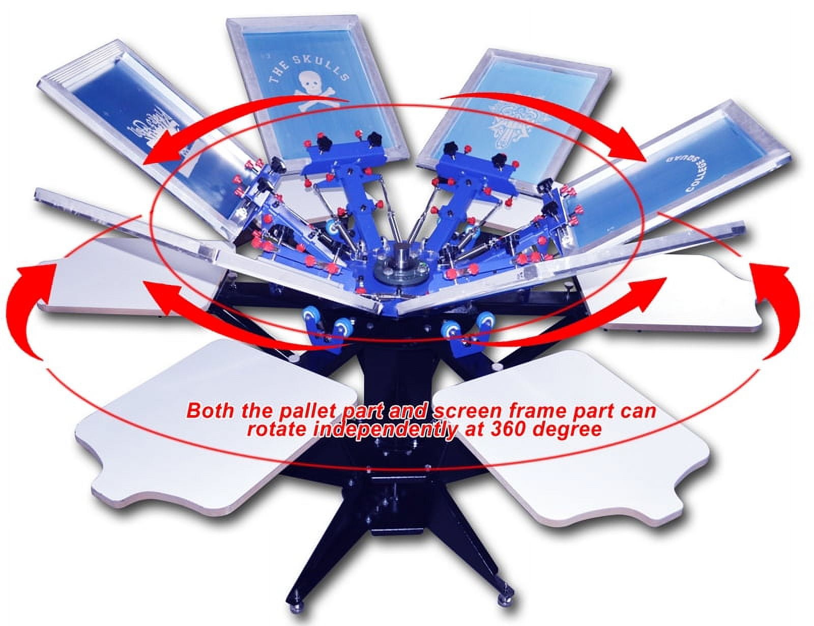 INTBUYING Screen Printing Press Machine Equipment 6 Color 6 Station ...