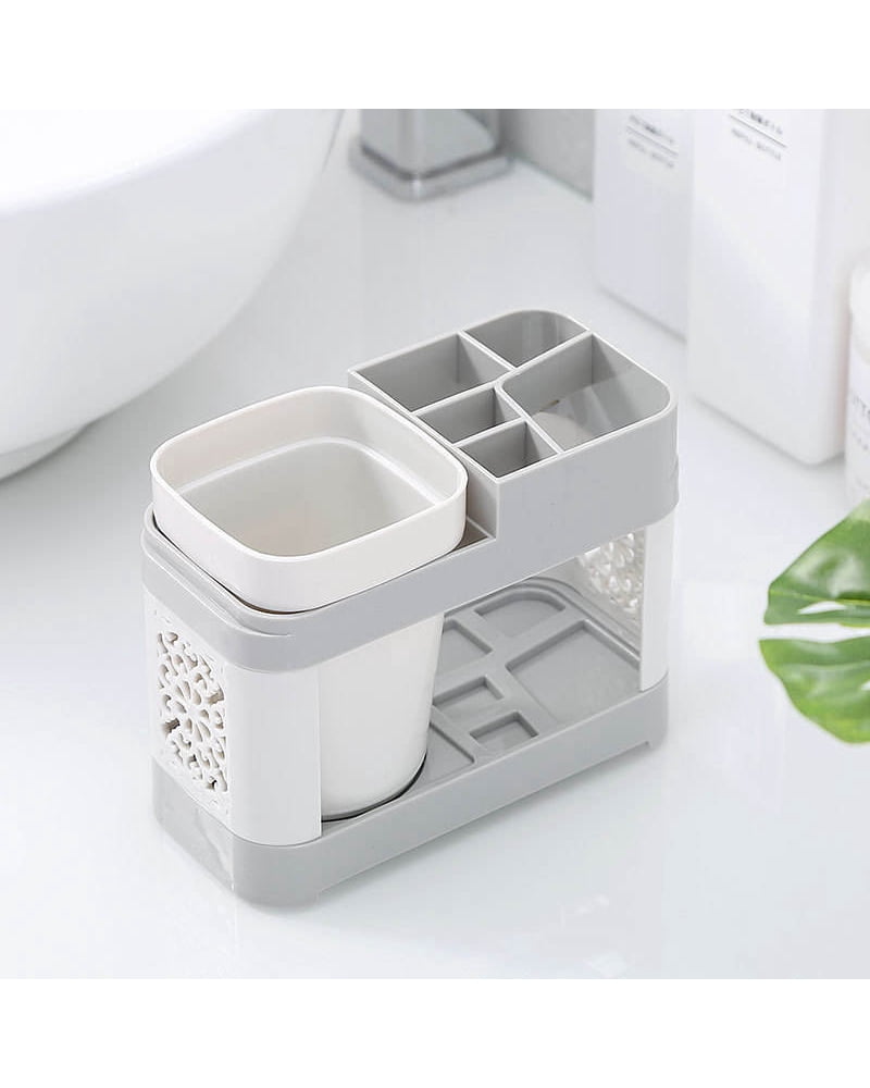 INTBUYING Single Cup Toothbrush Toothpaste Stand Holder Bathroom ...
