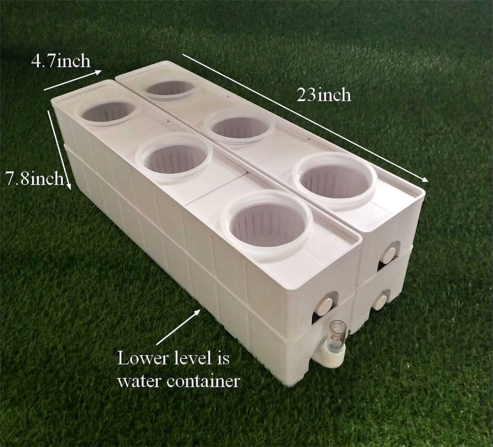 INTBUYING Square Hydroponic Site Grow Kit 6 Holes Plant System ...