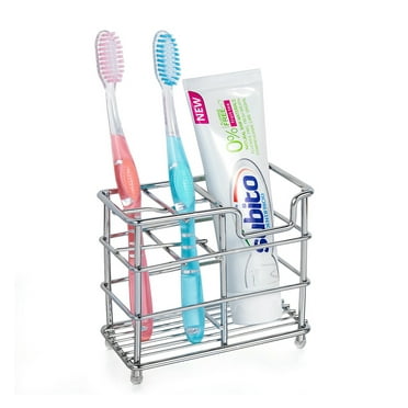 Stainless Steel Bathroom Toothbrush Holder Toothpaste Holder Stand ...