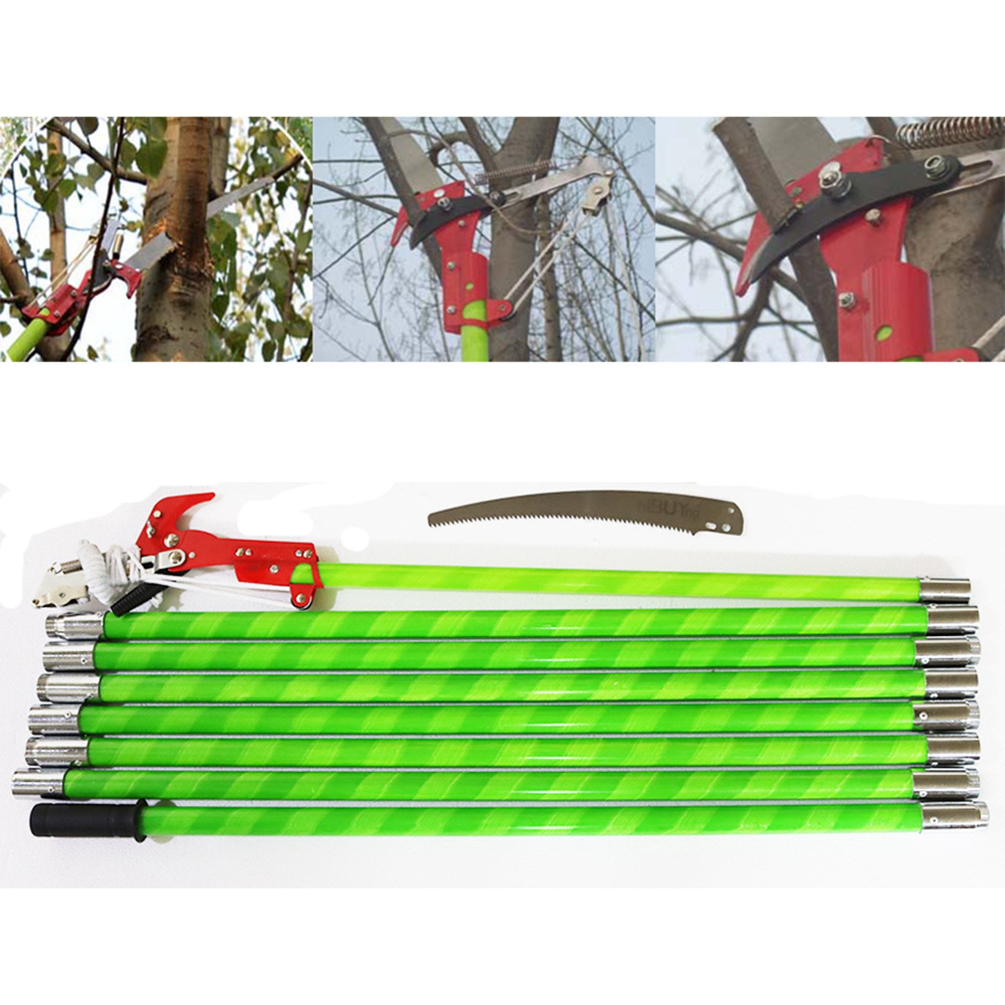INTBUYING 19 Feet Telescopic Extended Tree Pole Pruner, Long Handle ...