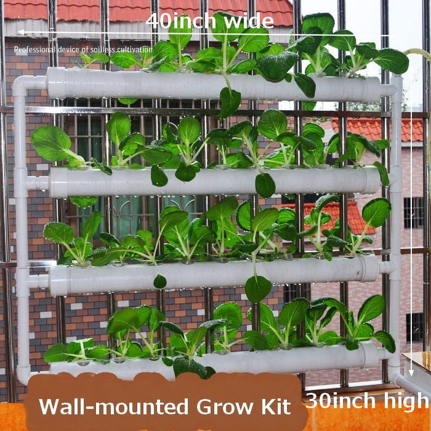INTBUYING Wall-Mounted Home Garden Planting Site Hydroponic Grow Kit 36 ...