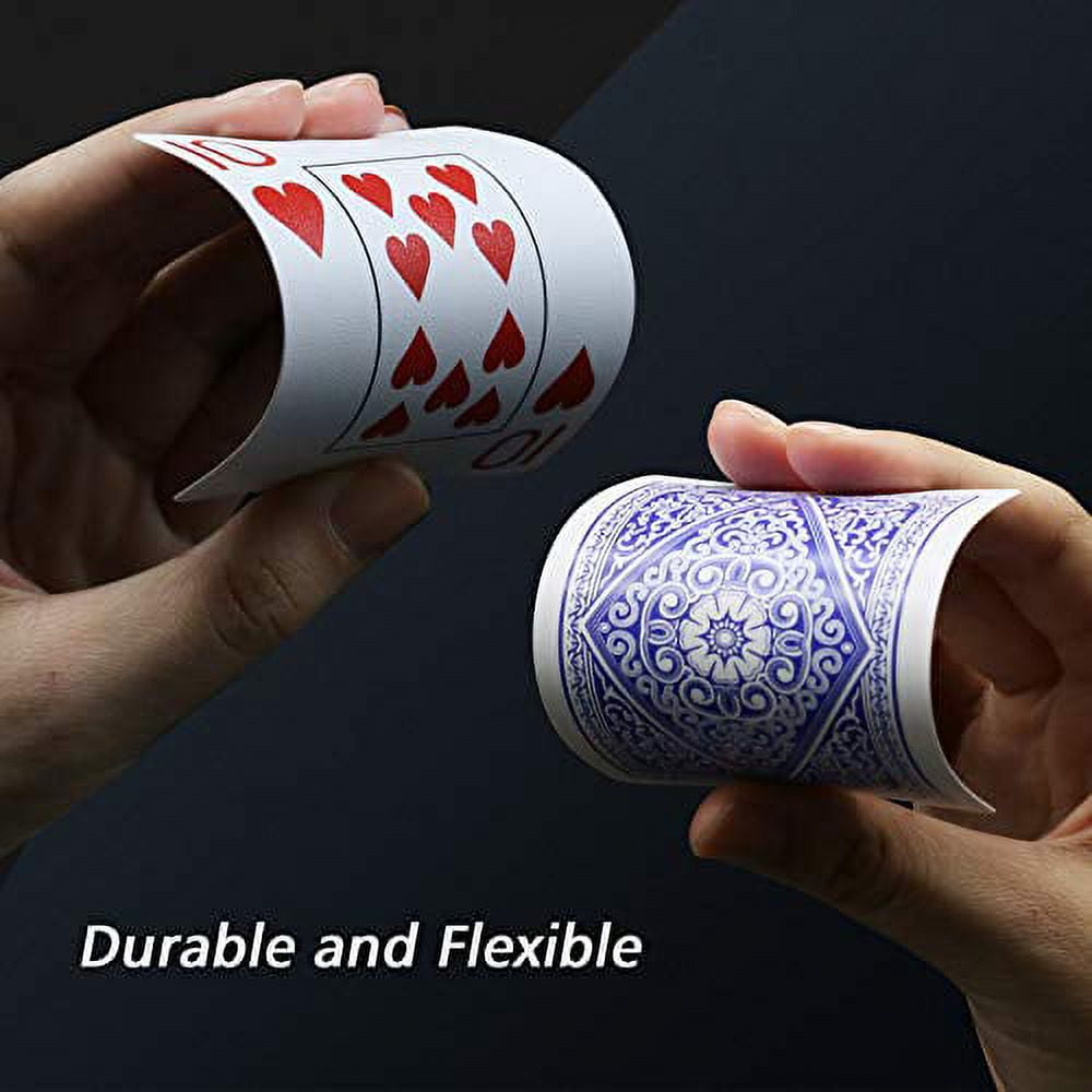 INTEGEAR Playing Cards 2 Decks Waterproof Plastic Poker Cards for Texas ...