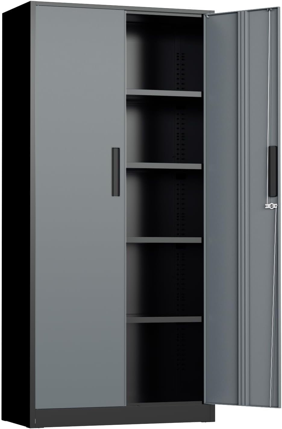 INTEGREAT Metal Storage Cabinet,71" Office Metal Cabinet with Locking ...