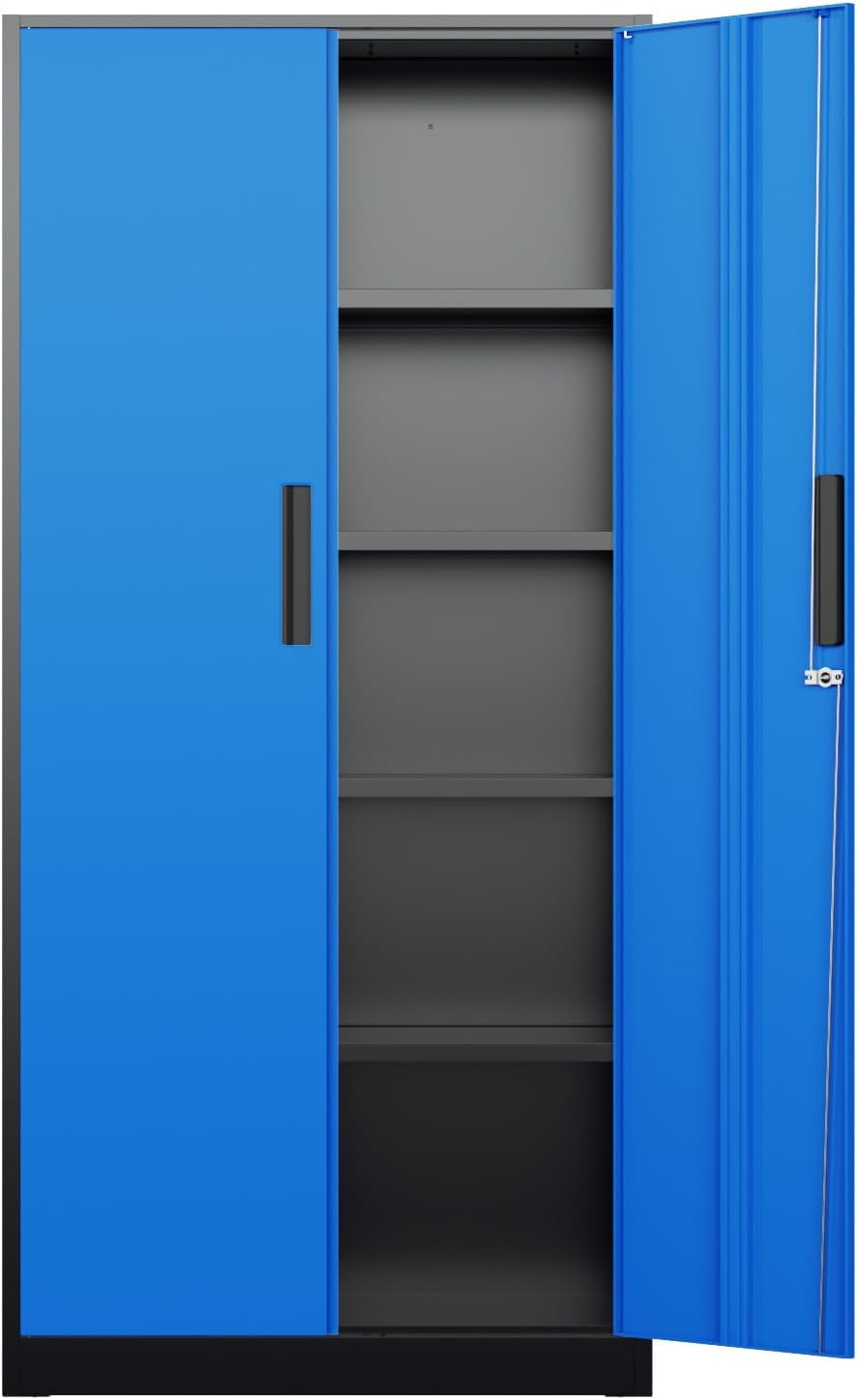 INTEGREAT Metal Storage Cabinet,72" Office Metal Cabinet with Locking ...