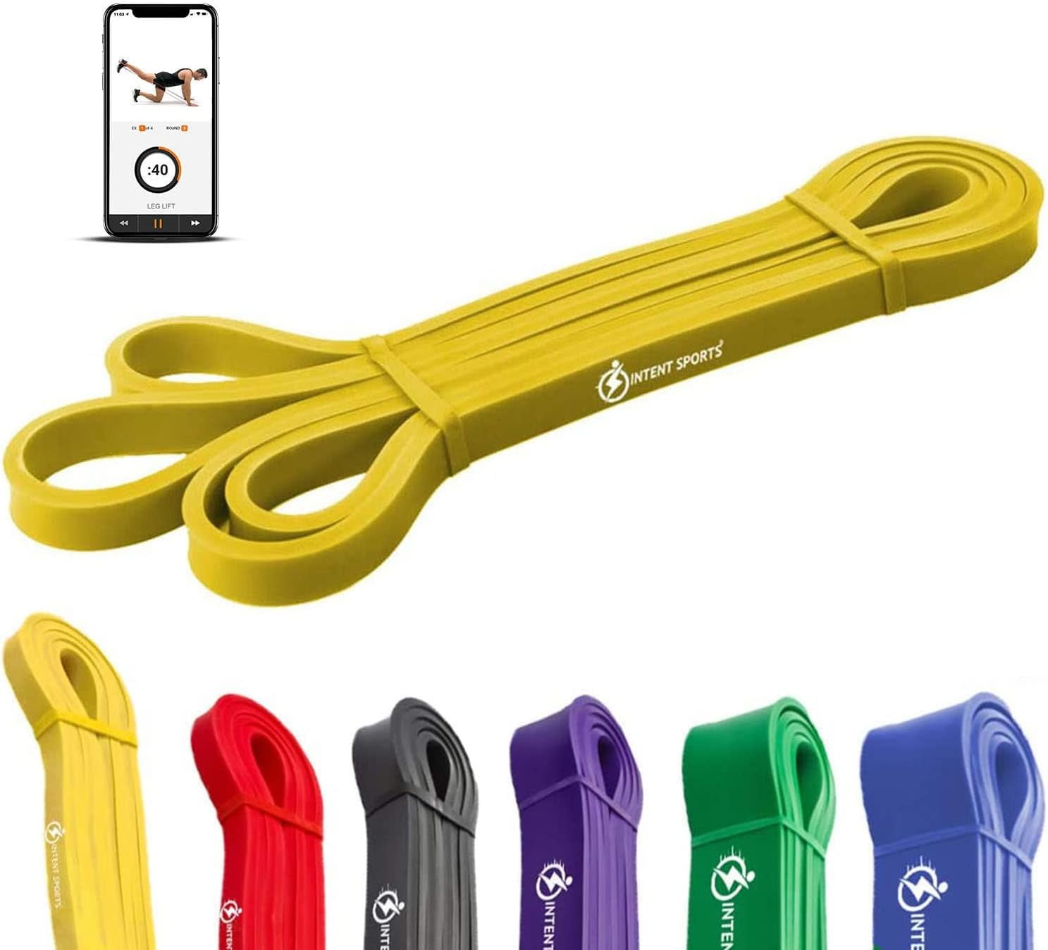 INTENT SPORTS Pull Up Assist Bands – Assistance and Resistance Bands ...