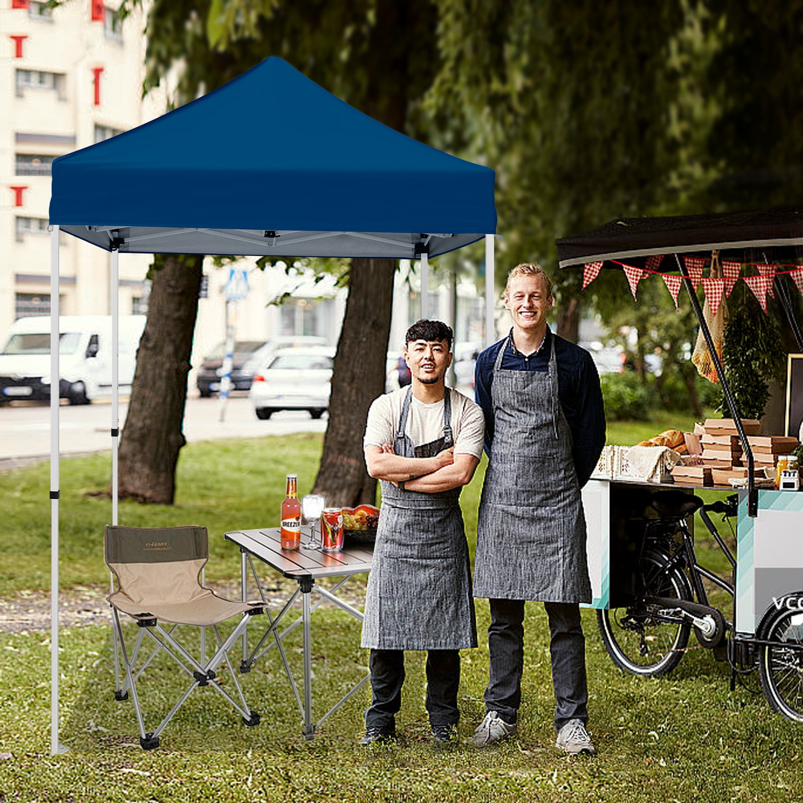 INTER HUT 5x5 Outdoor Pop up Canopy Gazebo, Instant Easy Set up Outdoor ...