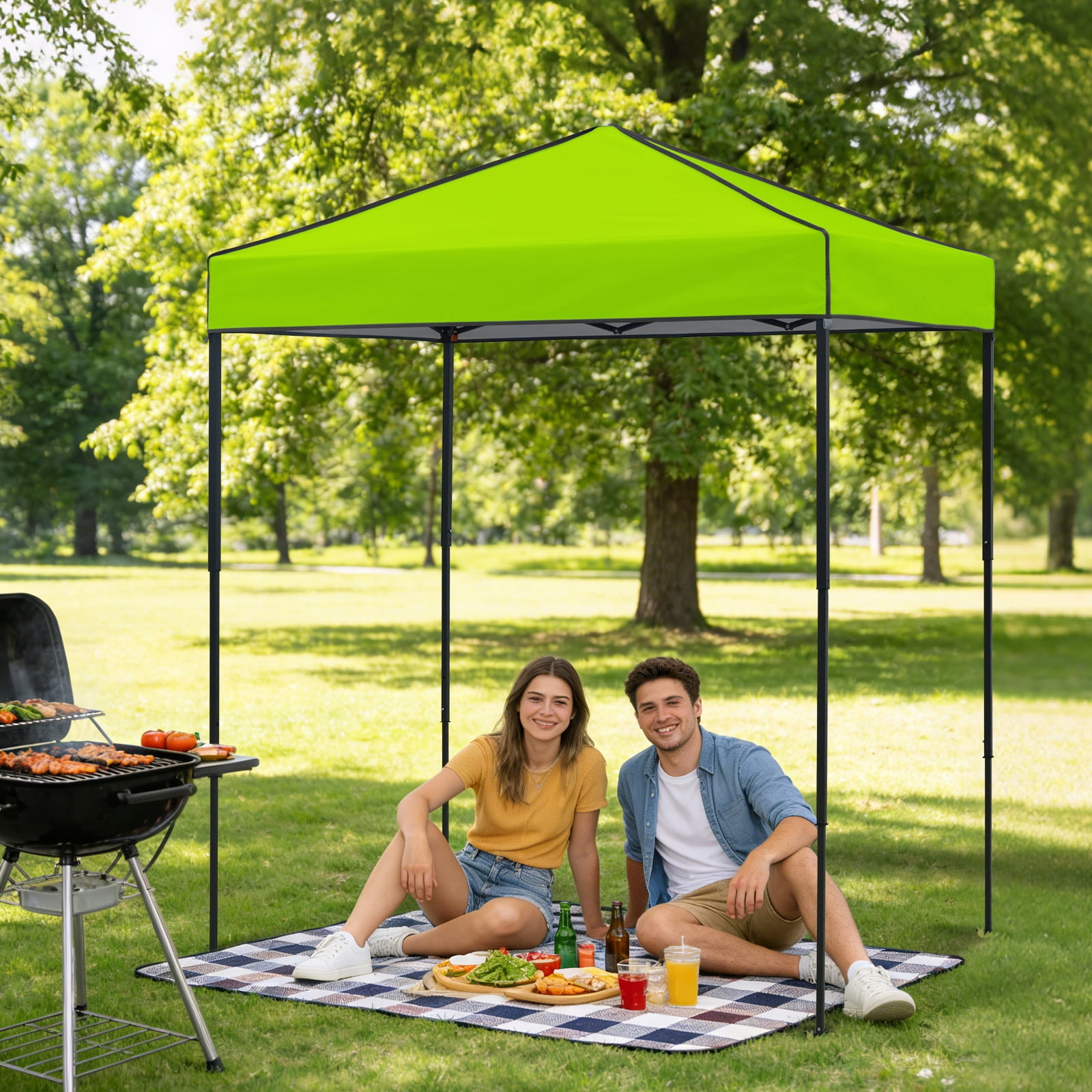 INTER HUT 6x4 Pop-up Canopy Tent, Portable Instant Sun Shelter with ...