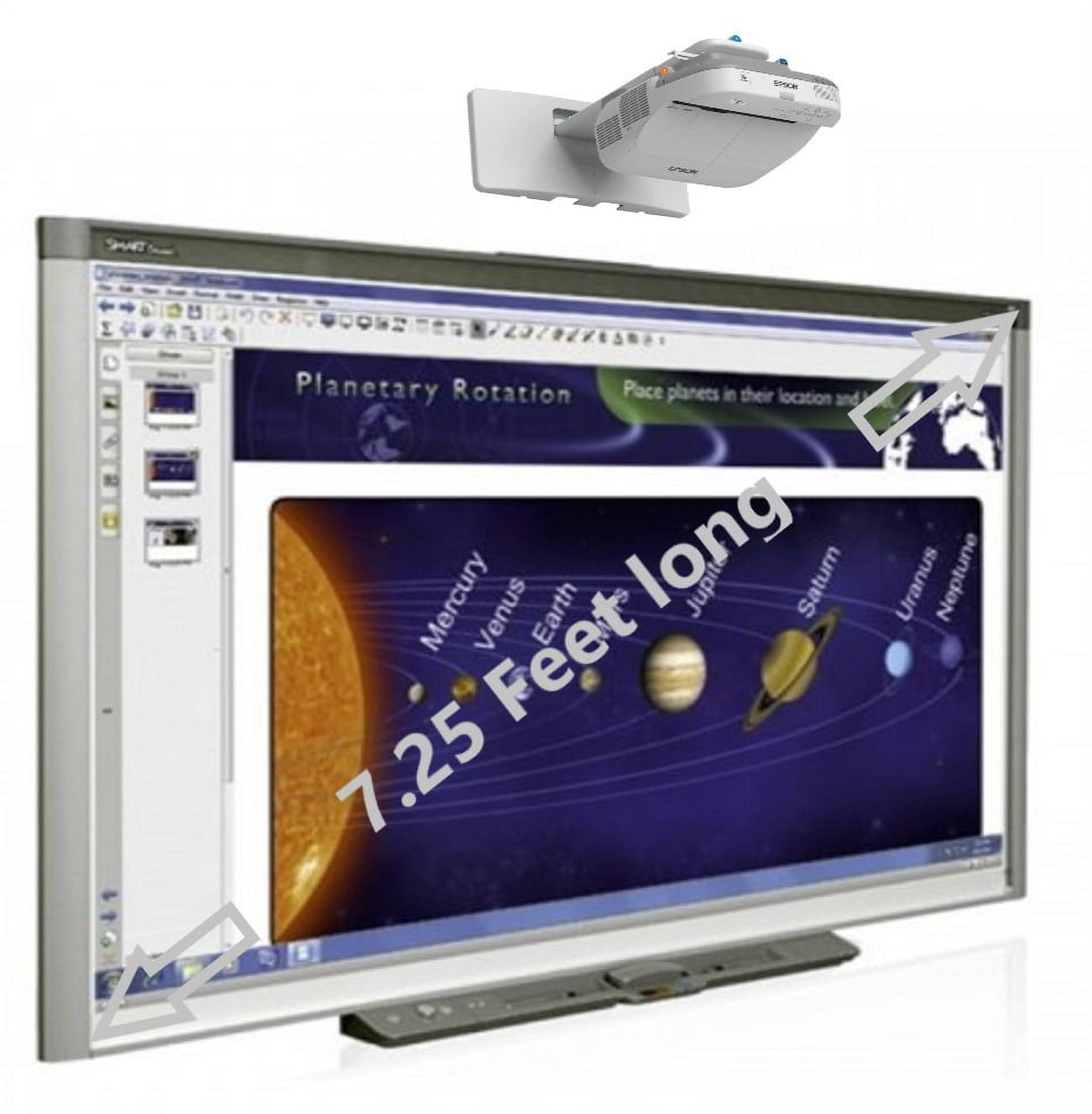 INTERACTIVE SMART BOARD SBX885 WITH SHORT THROW PROJECTOR BUNDLE ...