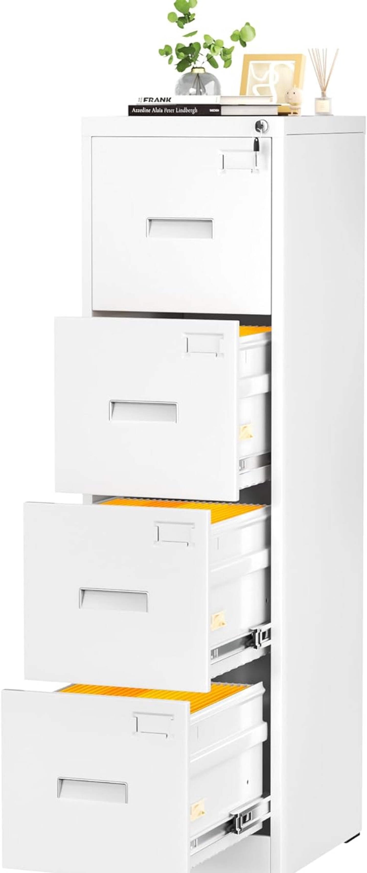 INTERGREAT 2 Drawers File Cabinet with Lock, 18" D Vertical Filing ...