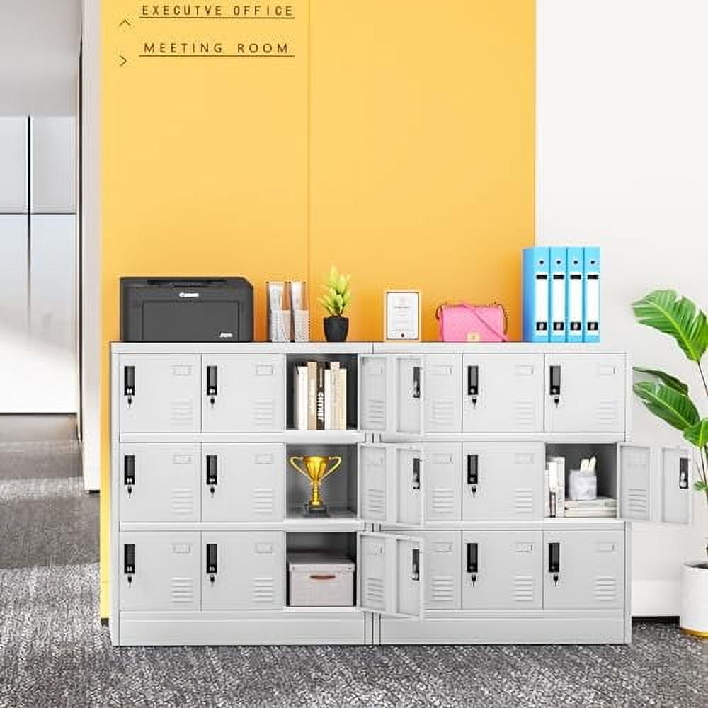 INTERGREAT 9 Door Employee Storage, Metal Office Gym Lockers with Lock ...