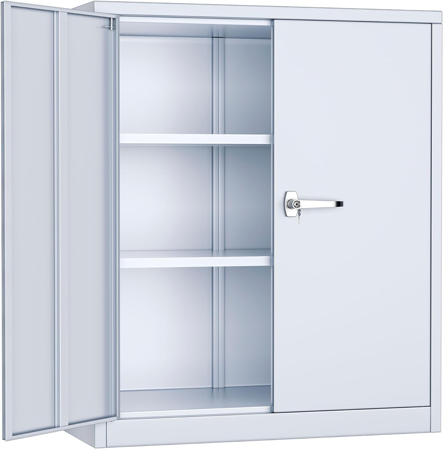 INTERGREAT Metal Garage Storage Cabinet, 36" Locking Counter Cabinet ...