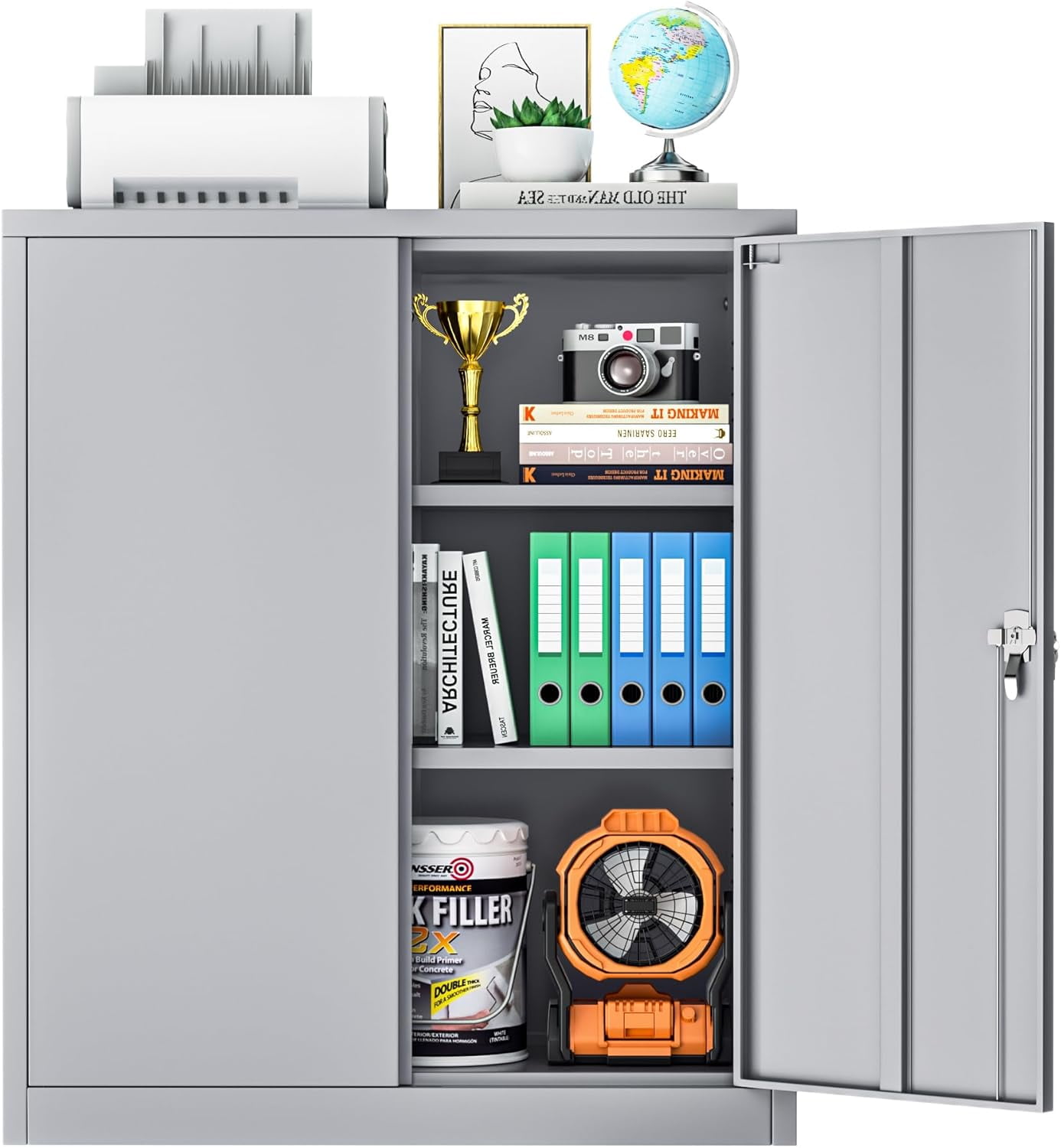 INTERGREAT Metal Garage Storage Cabinets with Lock, 36" Lockable ...