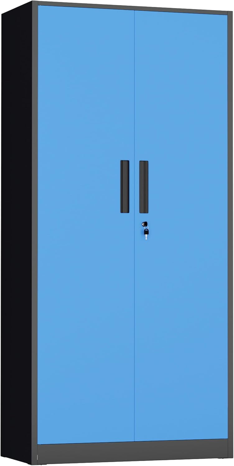 INTERGREAT Metal Storage Cabinet,72" Steel Lockable File Cabinet with ...