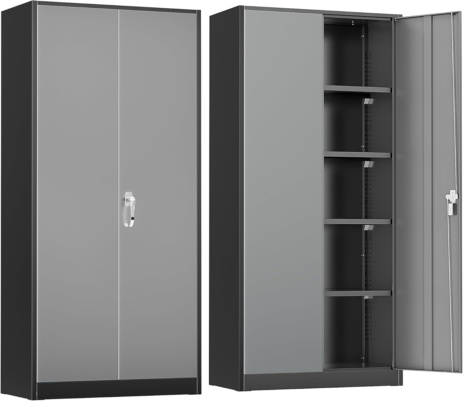 INTERGREAT Metal Storage Cabinet with Lock,72" Steel Lockable File ...
