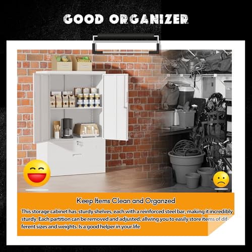 INTERGREAT Metal Storage Cabinet,Metal File Cabinet with Lockable Doors ...