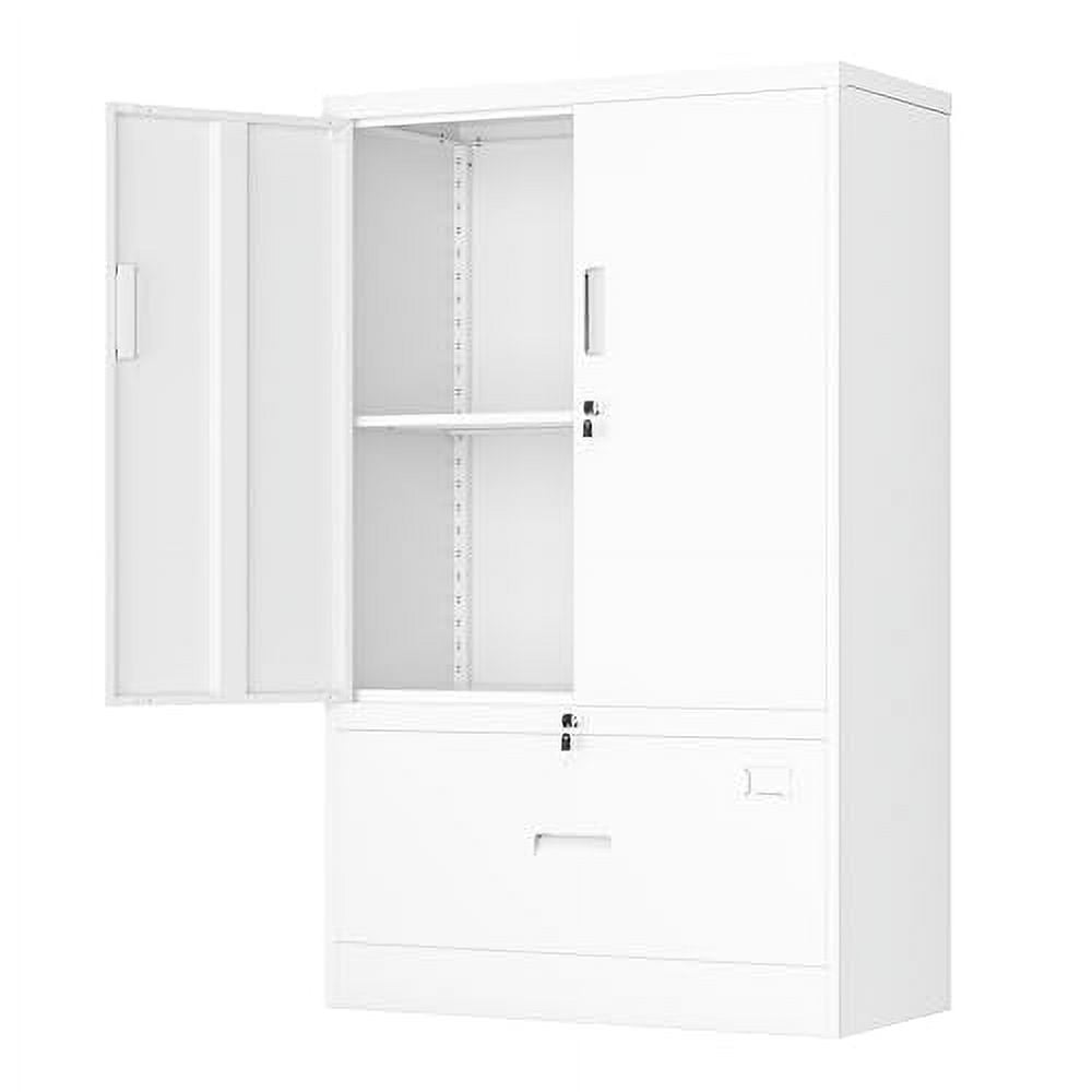INTERGREAT Metal Storage Cabinet,Metal File Cabinet with Lockable Doors ...