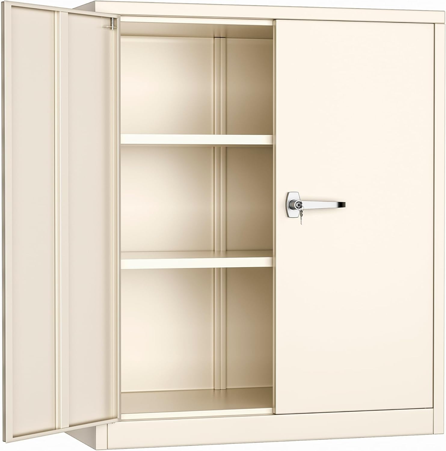 INTERGREAT Metal Wall Storage Cabinet with Locking Door and Adjustable ...