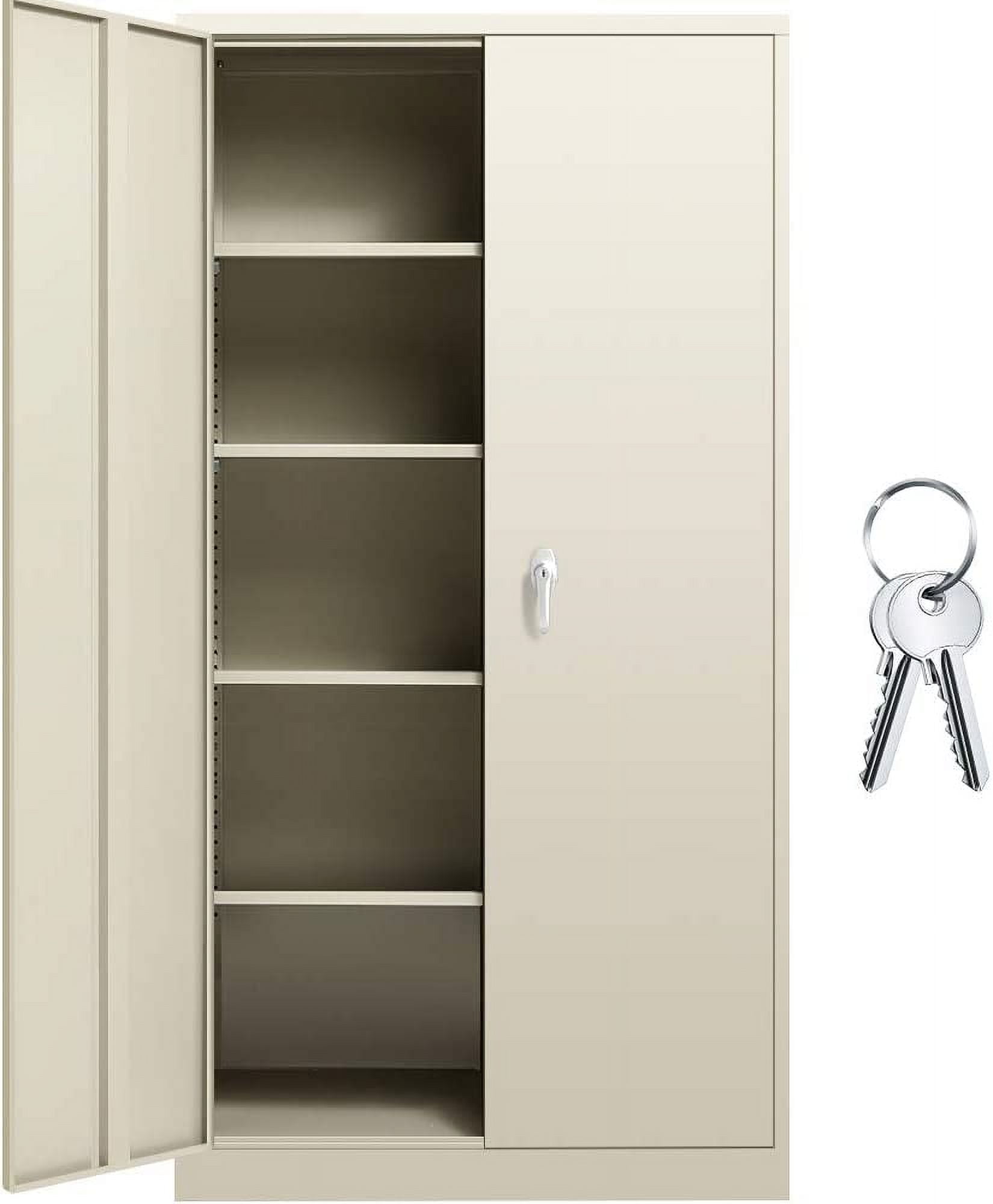 INTERGREAT Tall Metal Storage Cabinet, 72" Locking Steel Cabinet with ...