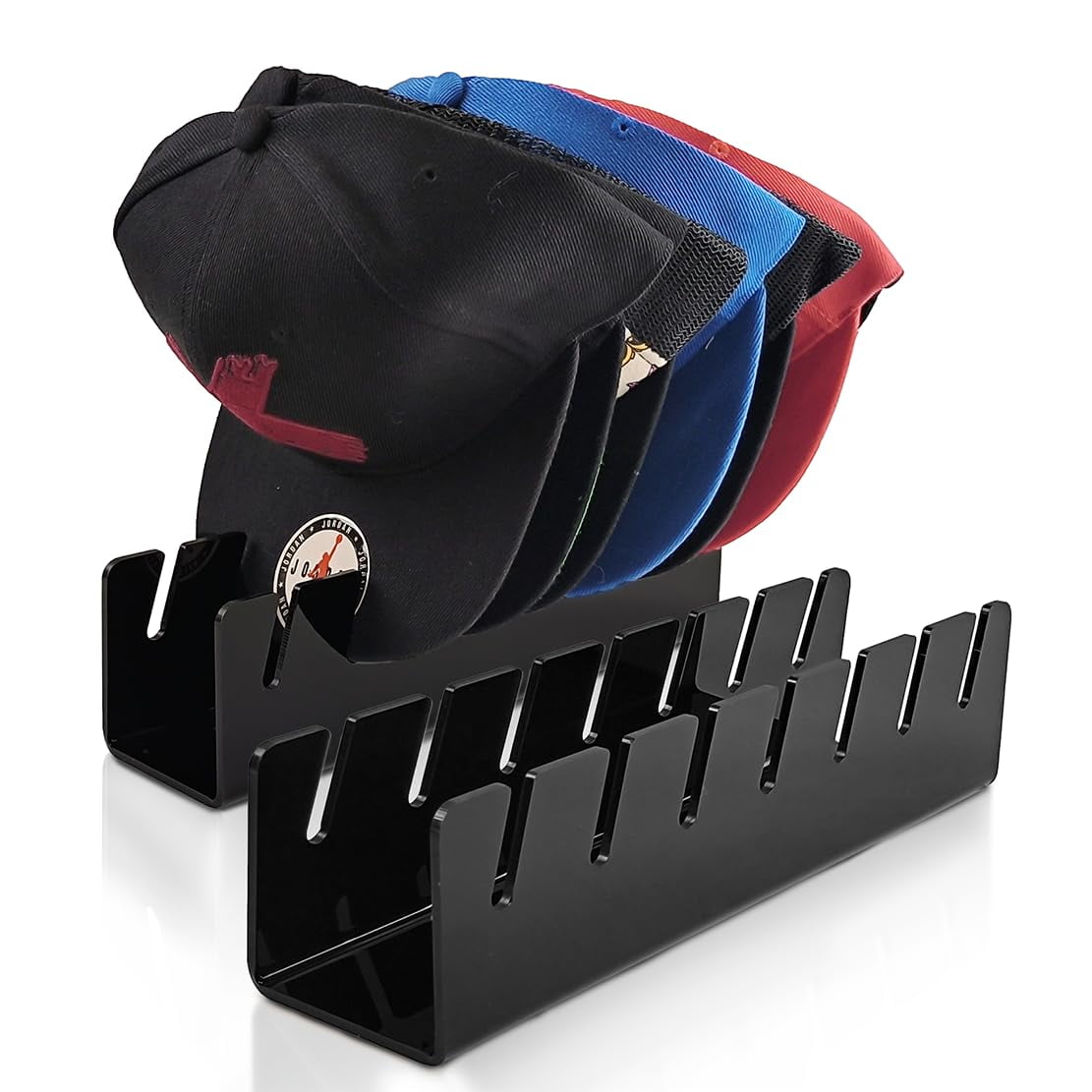 INTERHOMART Baseball Cap Organizer 2 Pack,Acrylic Hat Stand for ...