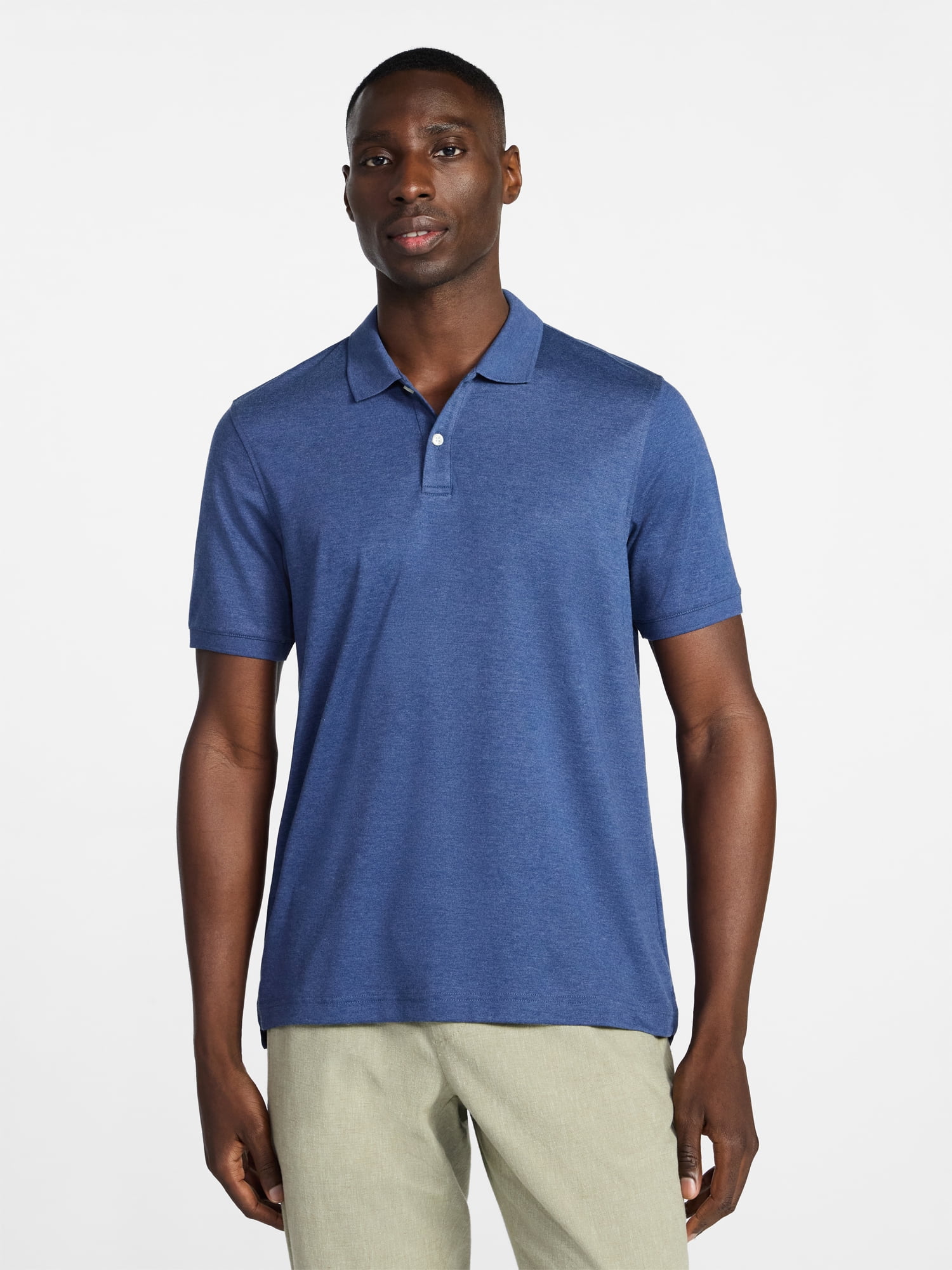 George Men's and Men's Big & Tall Short Sleeve Interlock Polo Shirt ...