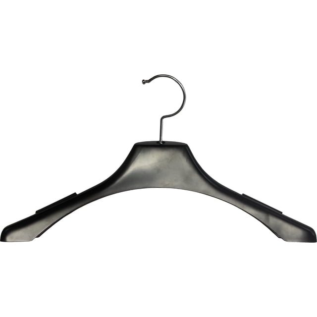 INTERNATIONAL HANGER 1 inch Thick Black Plastic Display Hanger with ...
