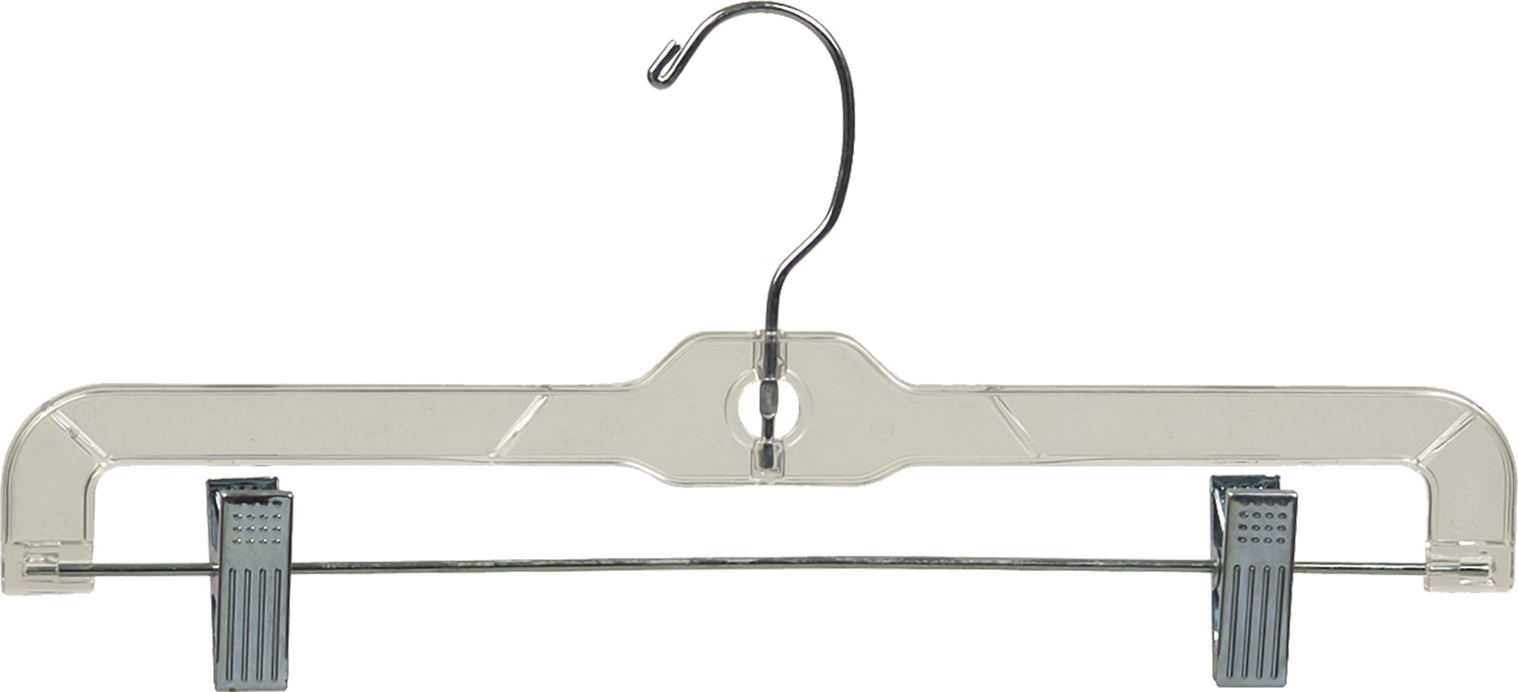 INTERNATIONAL HANGER Heavy-Duty Clear Plastic Bottom Hanger, 100 Pack ...