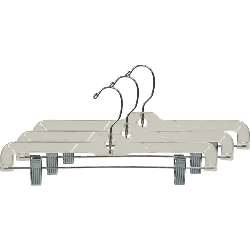 INTERNATIONAL HANGER Heavy-Duty Clear Plastic Bottom Hanger, 100 Pack ...