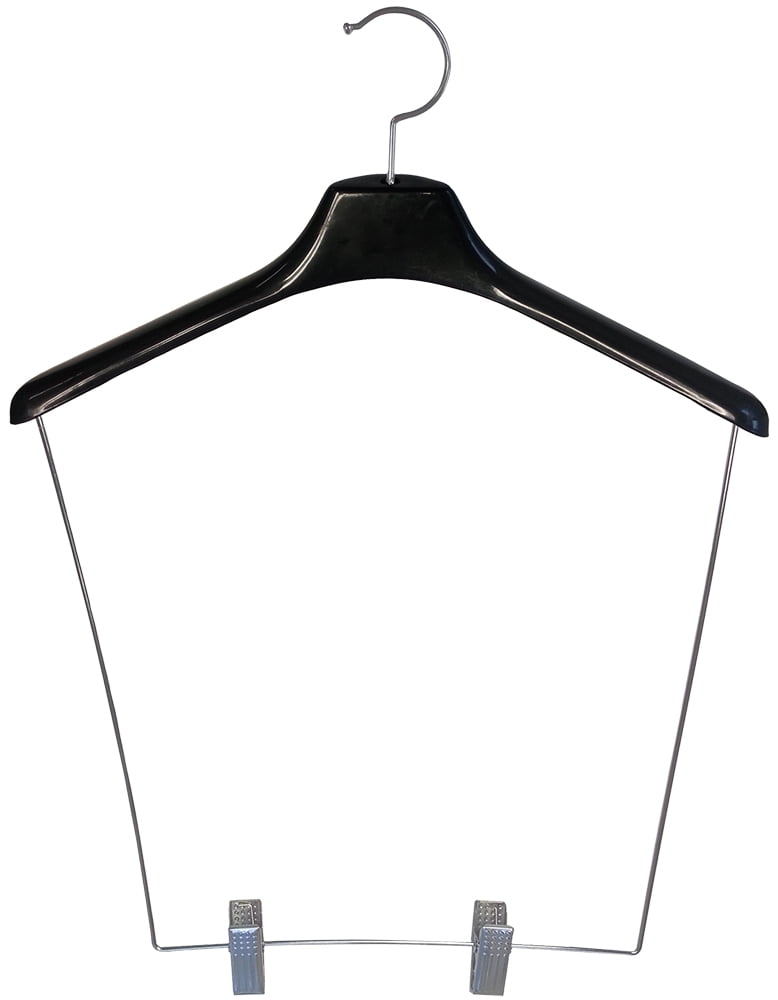 INTERNATIONAL HANGER Heavy-duty Black Plastic Contour Hanger - Walmart.com