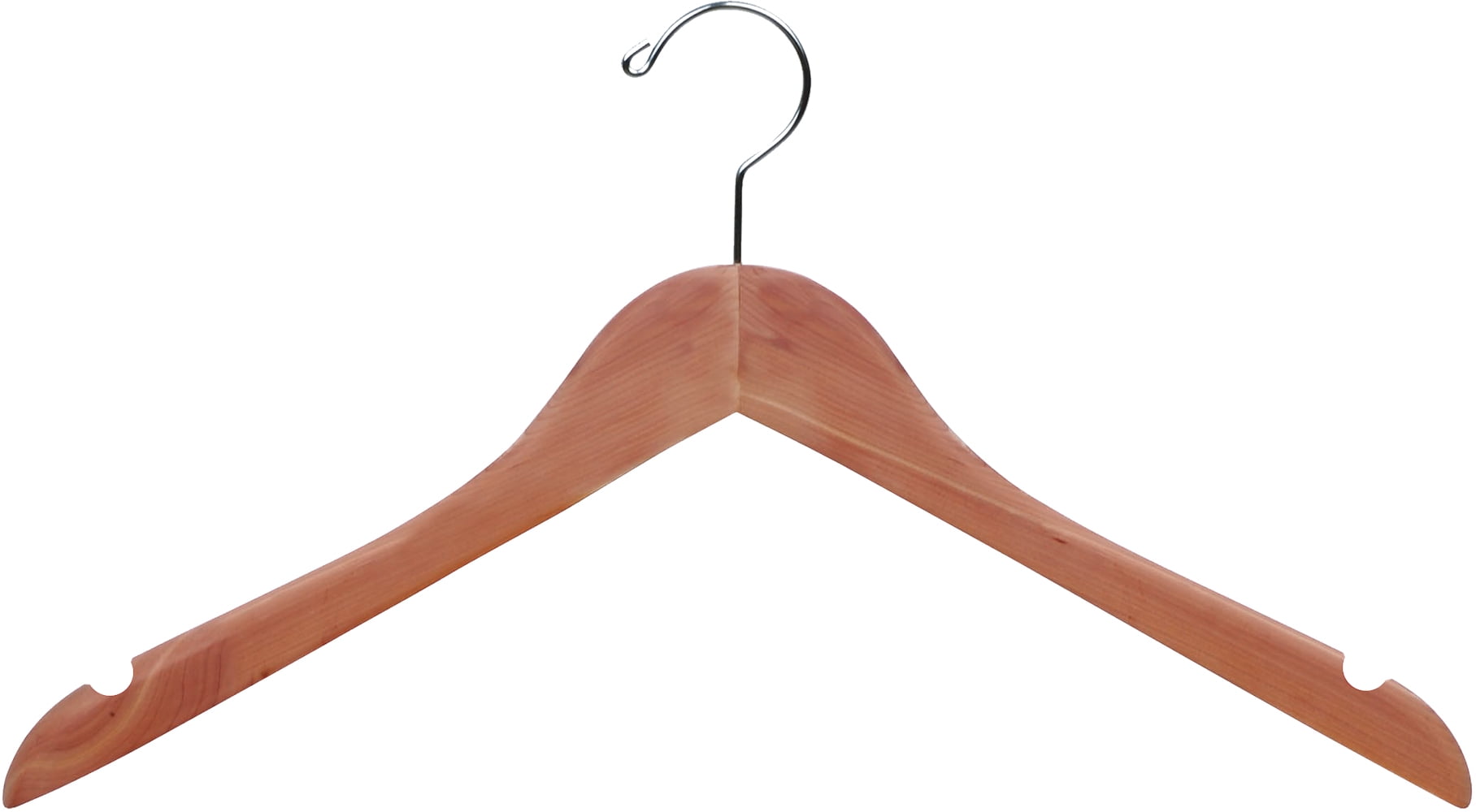 INTERNATIONAL HANGER Unfinished Cedar Wood Top Hanger for Shirts or ...