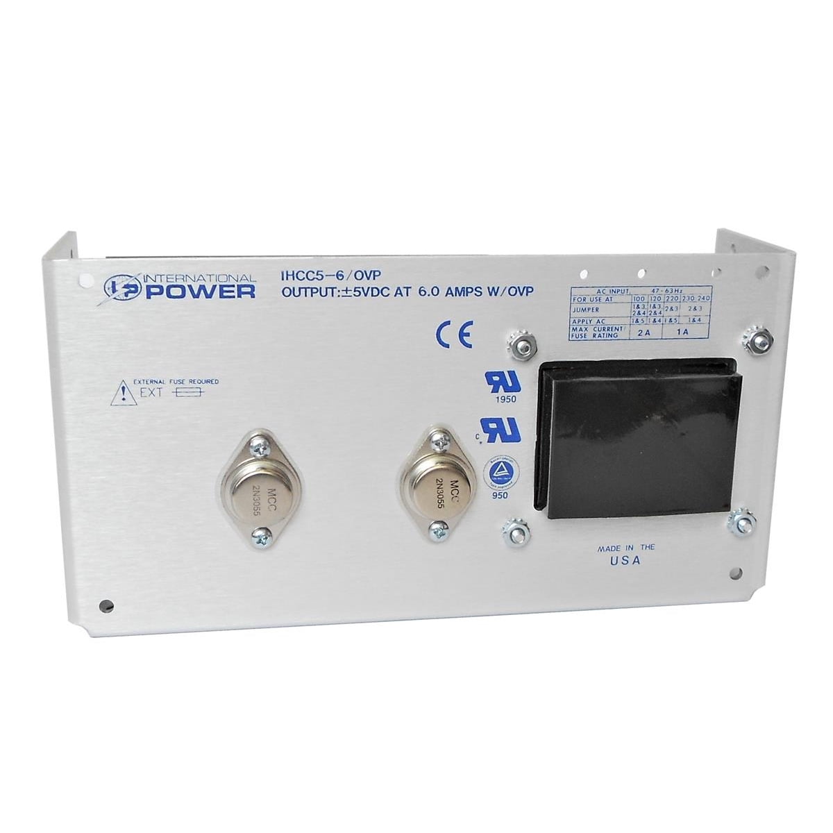 INTERNATIONAL POWER IHCC5-6/OVP, Linear Power Supplies DUAL 5V6A/-5V/6A ...