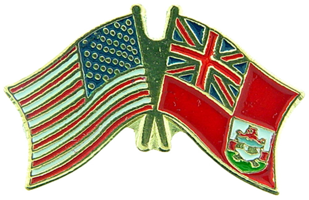 INTERNATIONAL, USA & BERMUDA Cross Flags - Original Artwork, Expertly ...