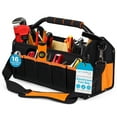 INTERNET'S BEST Open Top Electricians Tool Bag - Custom Organizer, Tool ...