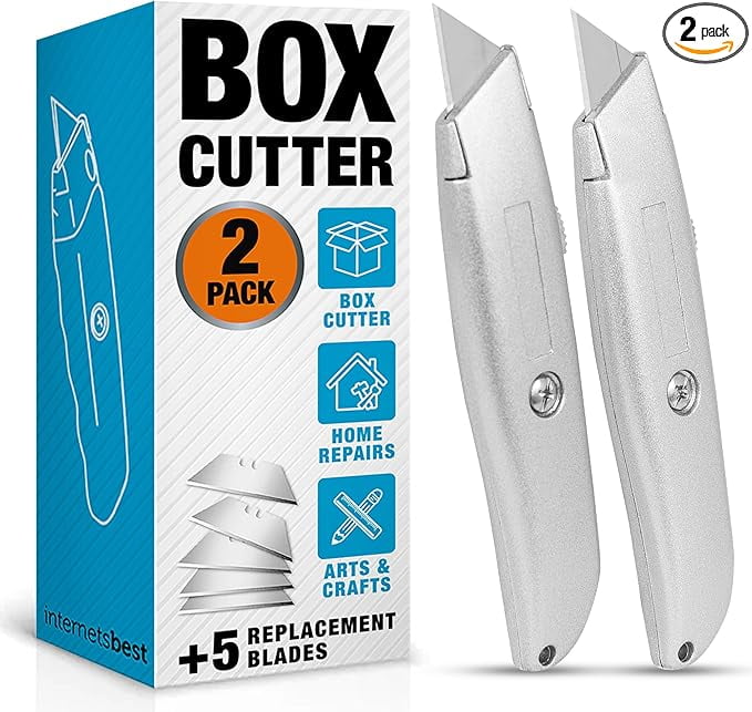 INTERNET'S BEST Premium Utility Knife Set | Retractable Box Cutter with ...