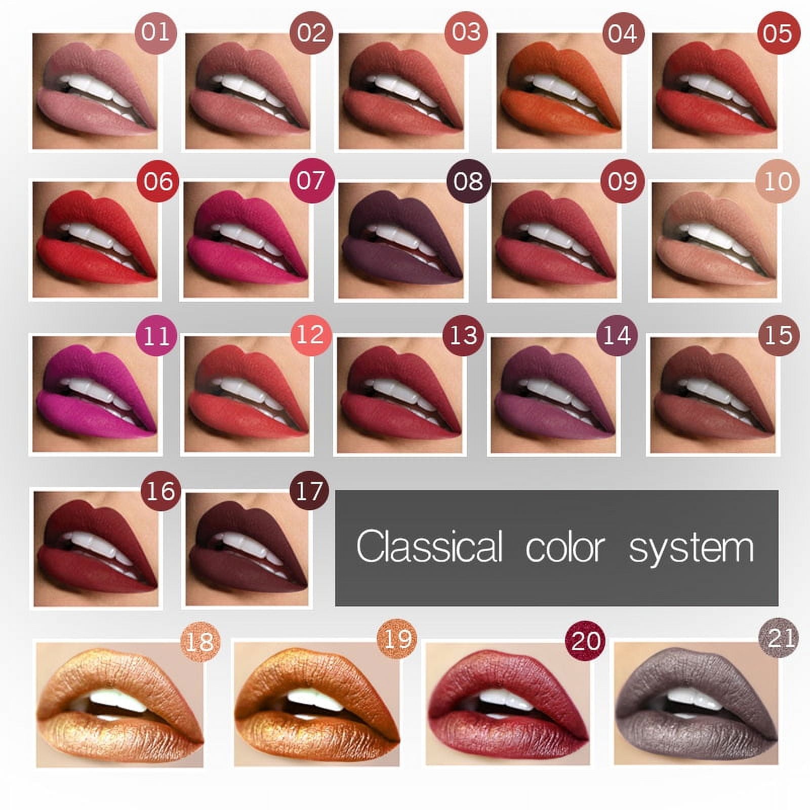 INTEROOKIE 21 colors matte matte matte liquid lipstick, lip gloss, non ...
