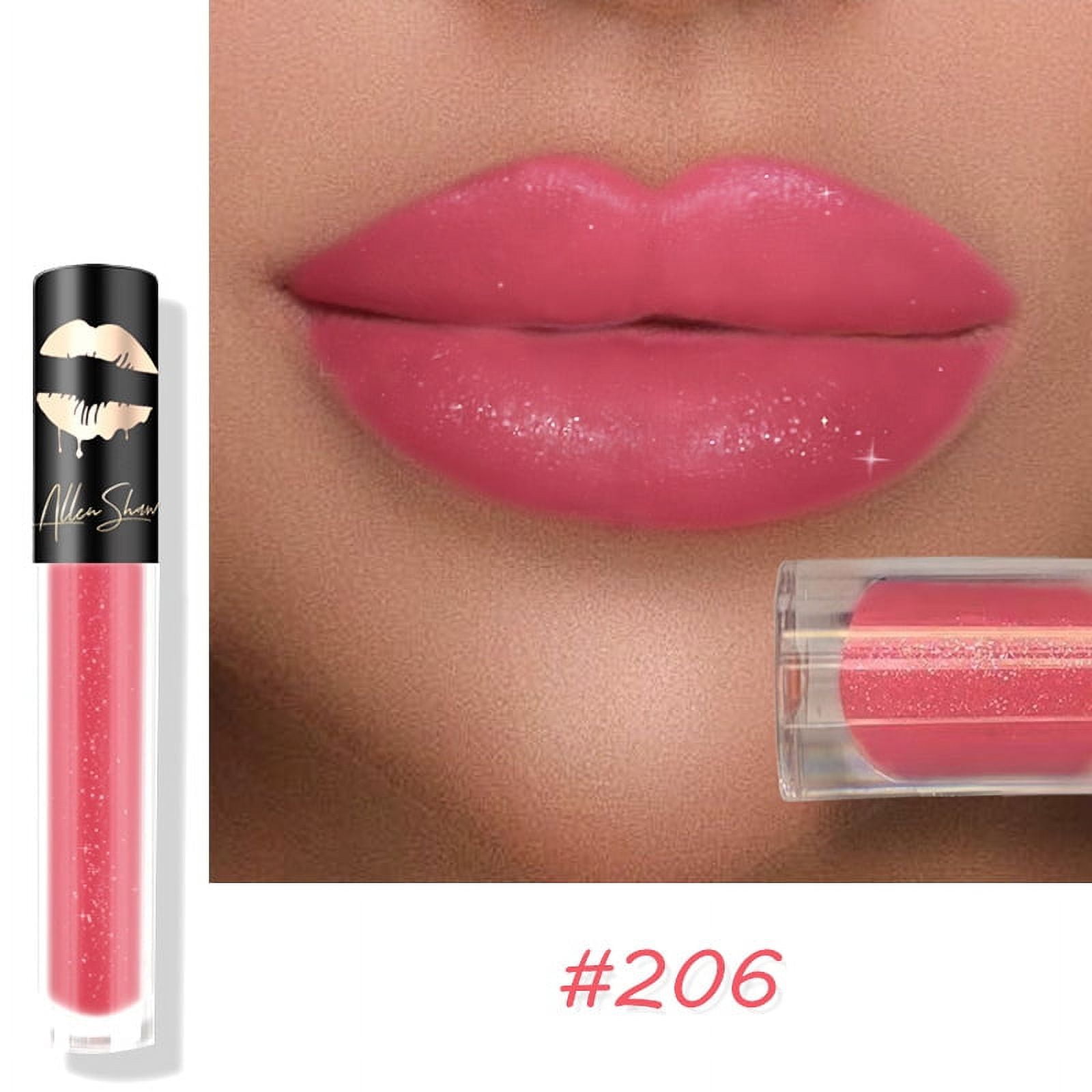 INTEROOKIE Lip Glaze Bling matte Lip Colo Lipstick Crystal Diamond Fine ...
