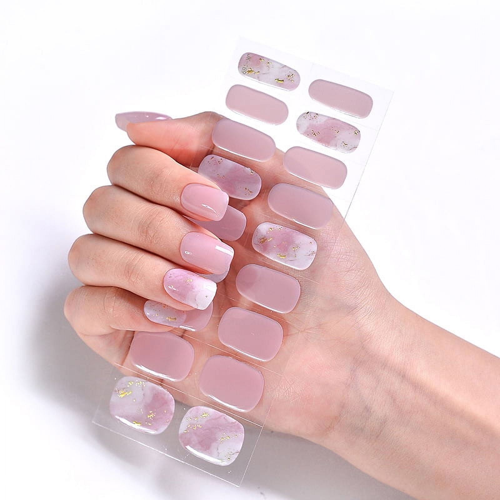 INTEROOKIE Semi baked gel nail sticker waterproof and durable 3d paper ...