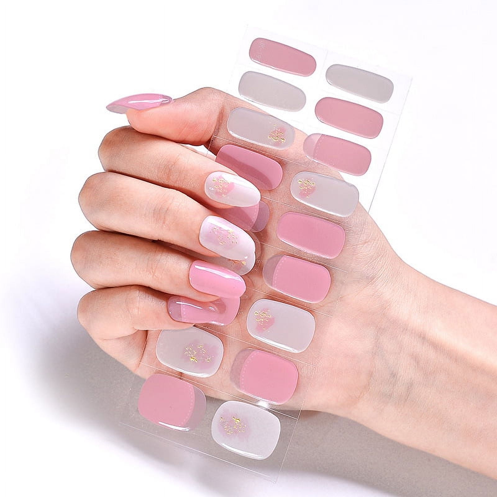 INTEROOKIE Semi baked gel nail sticker waterproof and durable 3d paper ...