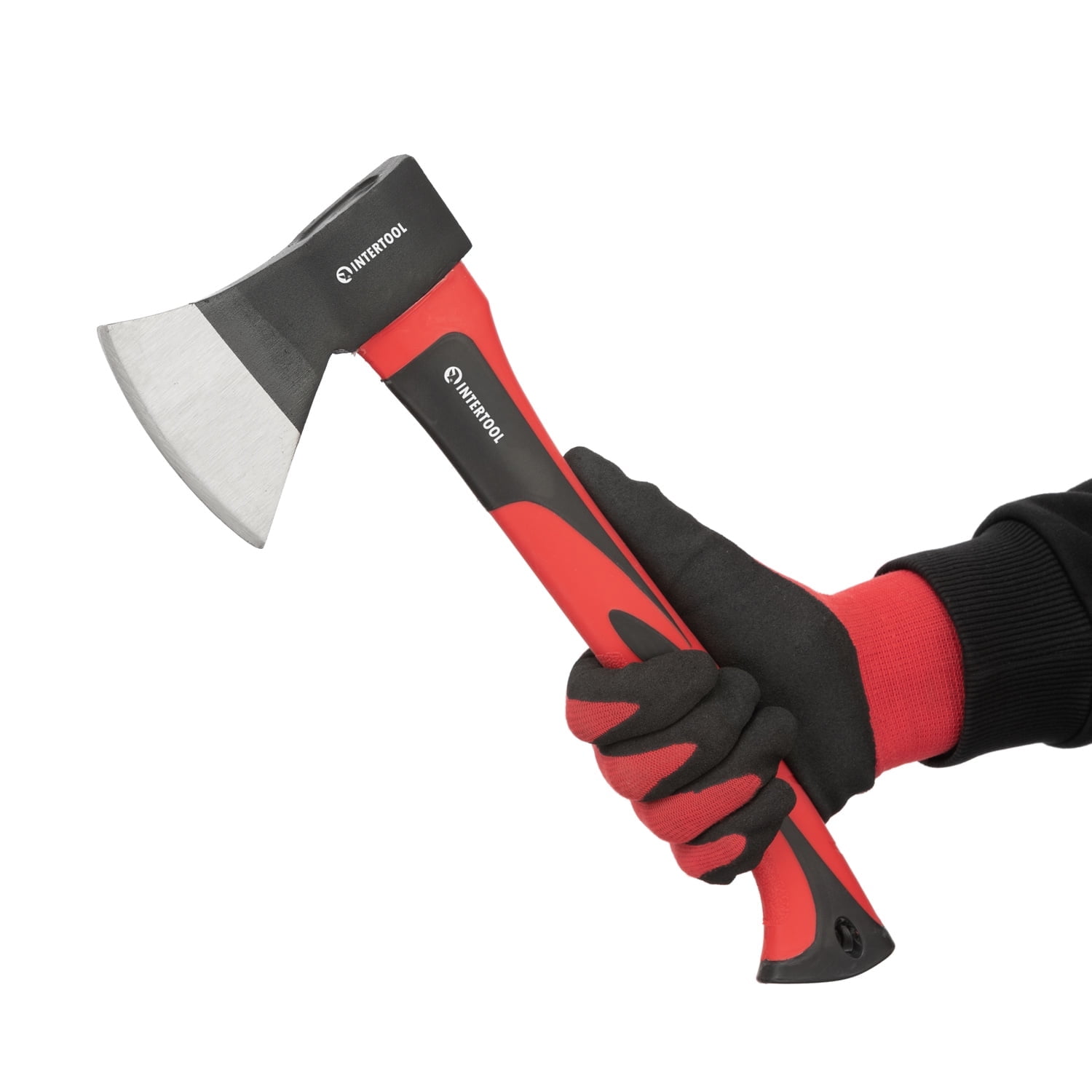 Intertool 15-Inch Handheld Hatchet, Small Wood Chopping Camping Axe ...