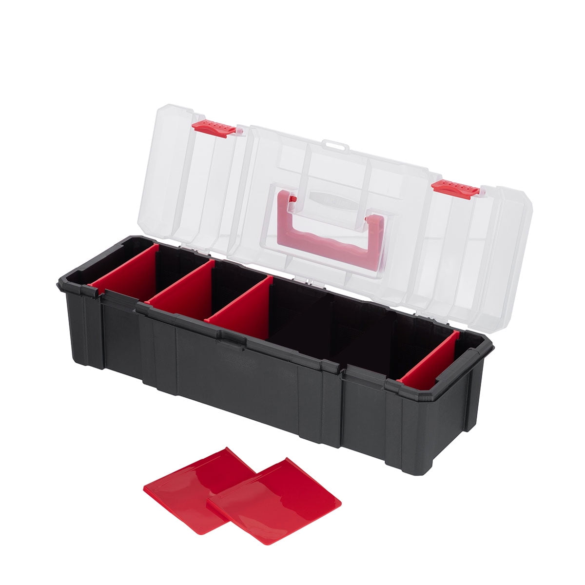 INTERTOOL Hardware Organizer Tool Box with Dividers, 7 Deep Compartment ...