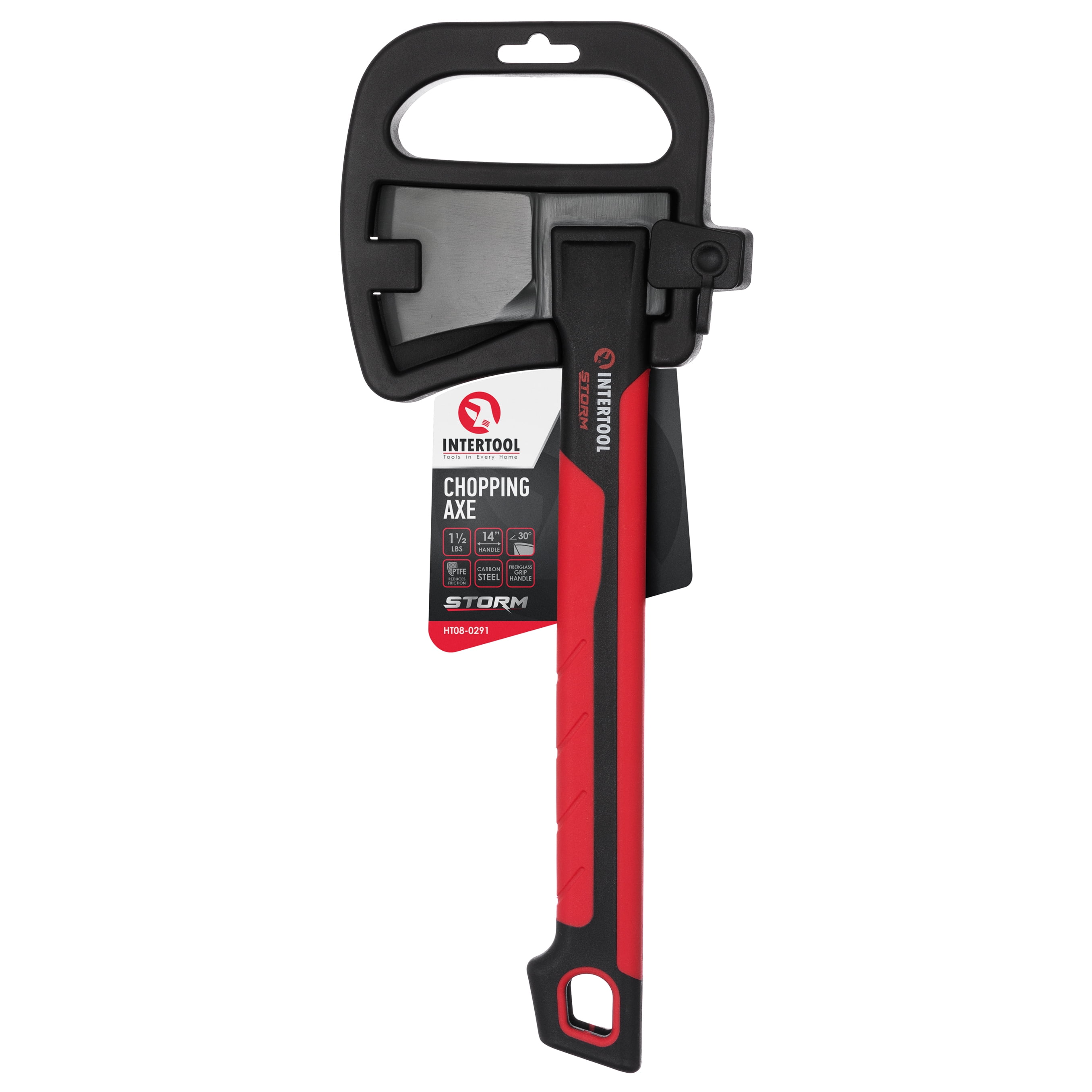 INTERTOOL Premium Hatchet, 14” Camp Axe for Wood Chopping with Shock ...