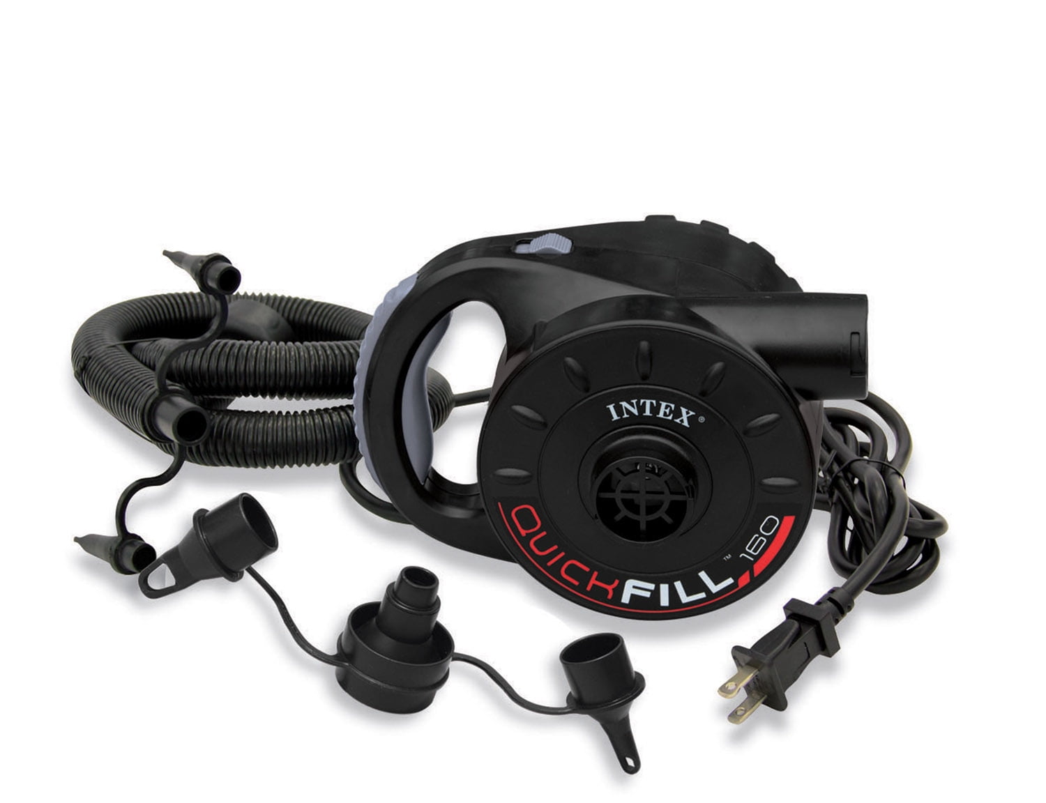INTEX 120V Quick-Fill AC Power Electric Air Pump w/ 3 Nozzles | 66623E ...