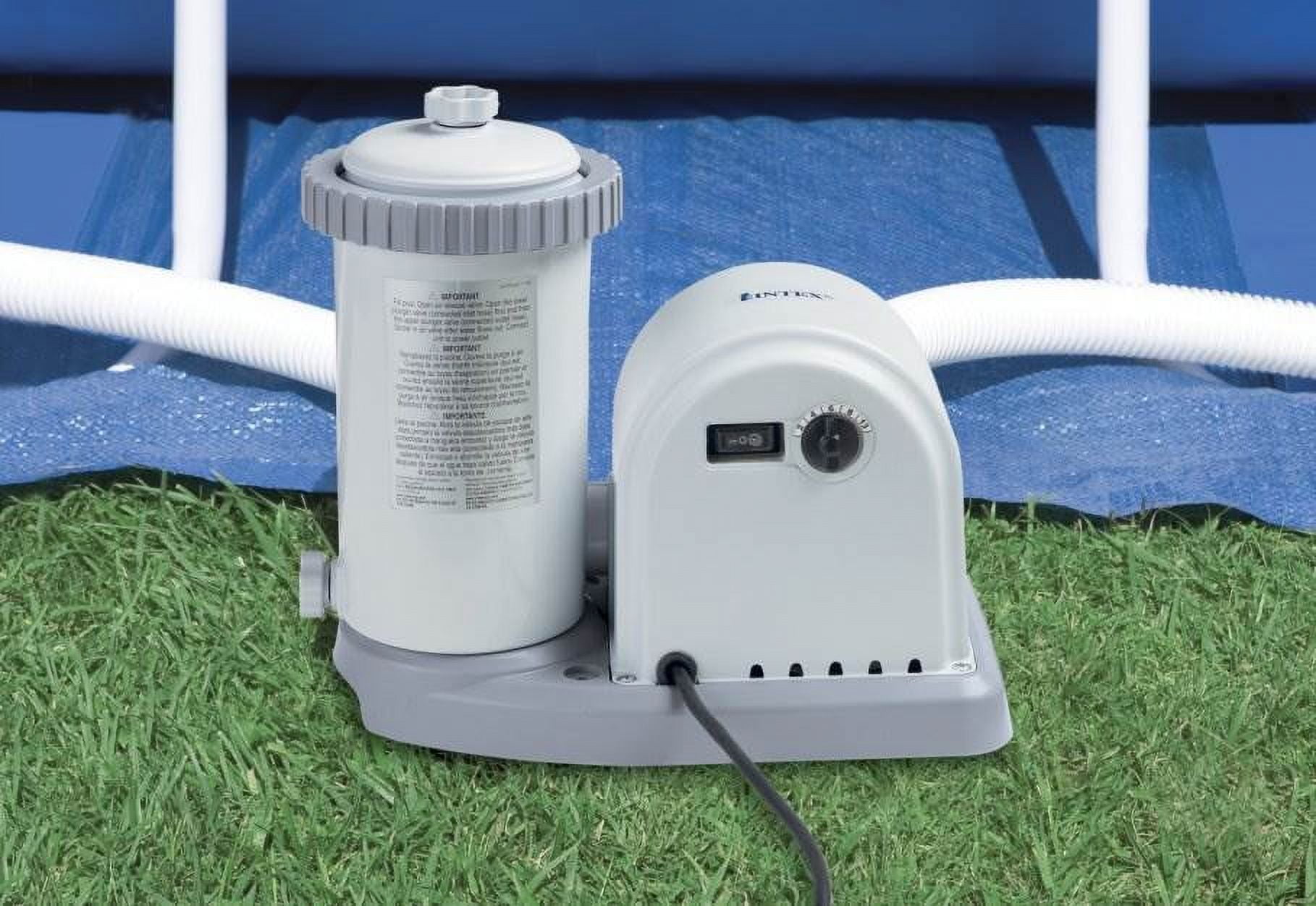 INTEX Crystal Clear 1500 GPH Easy Set Swimming Pool Filter Pump with ...