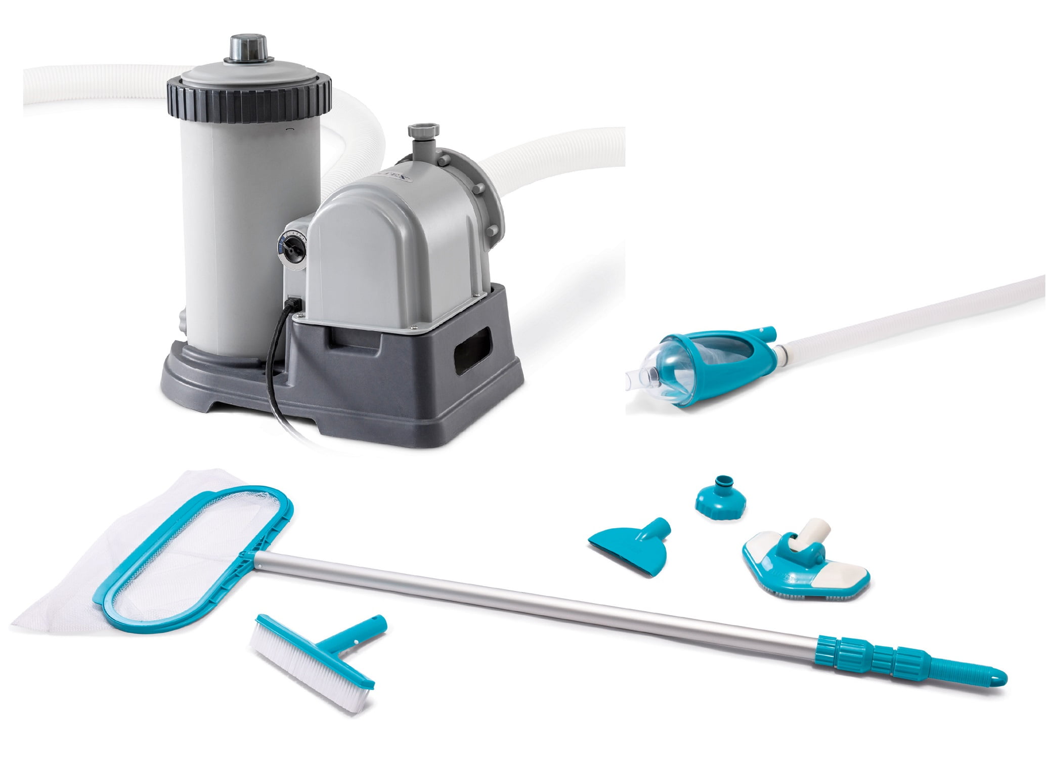 INTEX 2500 GPH GCFI Pool Filter Pump with Timer (633T) & Deluxe ...