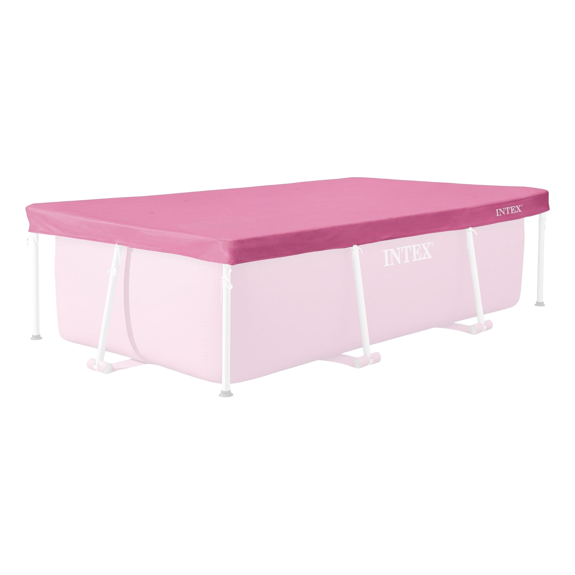 INTEX 7.2ft x 4.9ft Pool Cover for Rectangular Metal Frame Outdoor ...