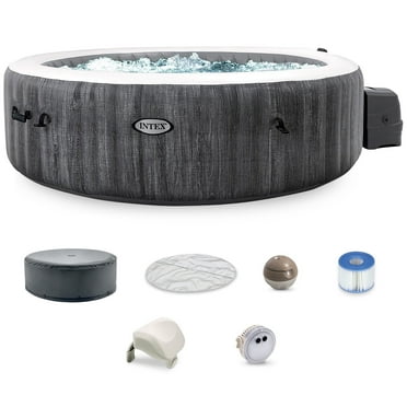 Intex PureSpa Plus Indoor/Outdoor Portable Inflatable Hot Tub Jet Spa w ...