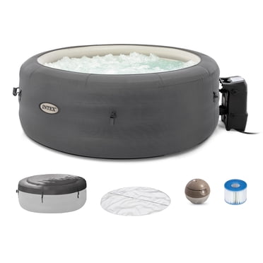 INTEX Outdoor Simple Jacuzzi PureSpa Plus Bubble Massage 6 Person ...