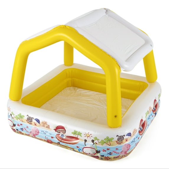 Open Box INTEX Sun & Shade Inflatable Kids Swimming Pool w/ Canopy ...