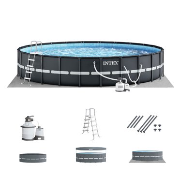 "Bestway Steel Pro MAX 14' x 48"" Round Above Ground Deep Metal Swimming Pool Set" - Walmart.com