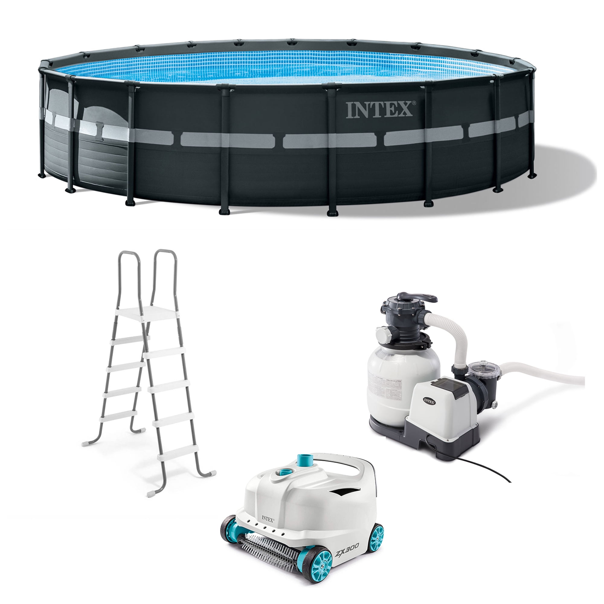 INTEX Ultra XTR 18’ x 52” Round Above Ground Pool Set w/ Filter Pump ...